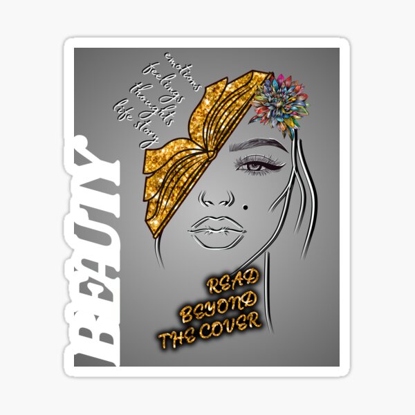 "Women face 'READ BEYOND THE COVER'" Sticker for Sale by UmanART ...