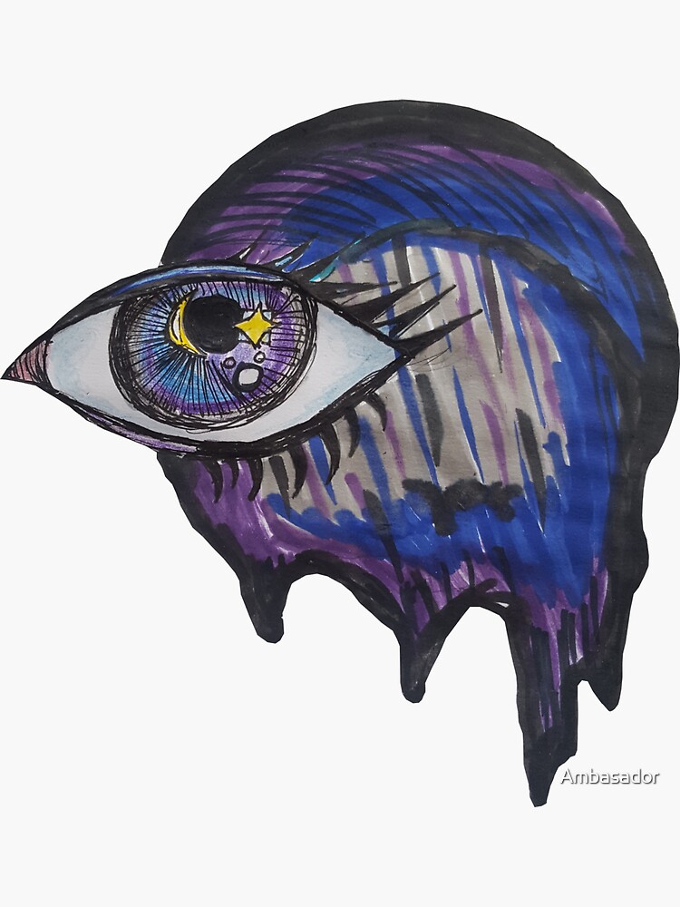 "Blue mystical magic eye" Sticker for Sale by Ambasador | Redbubble