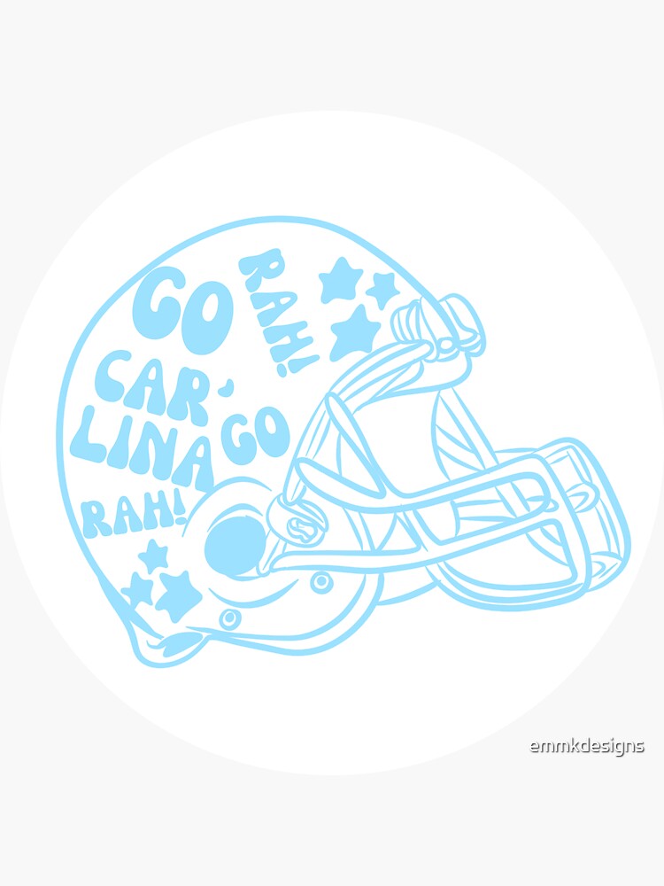 "UNC Football " Sticker for Sale by emmkdesigns | Redbubble