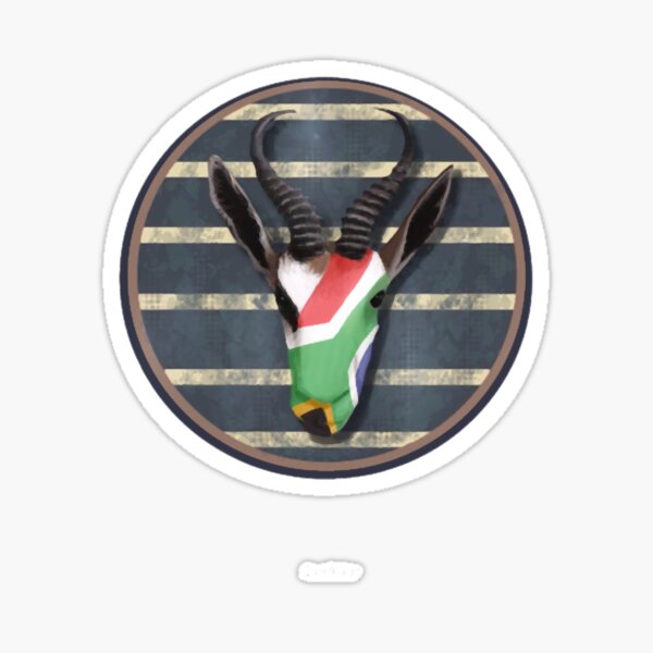 "Springbok enshrouded in the South African flag" Sticker for Sale by ...