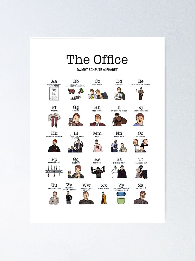 "The Office US Quotes Alphabet" Poster for Sale by HomeroPosadaO ...