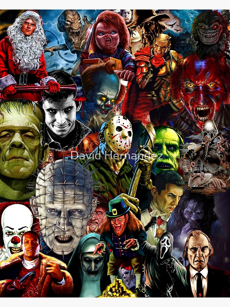 "Ultimate Collage Of Horror" Poster for Sale by David Hernandez | Redbubble