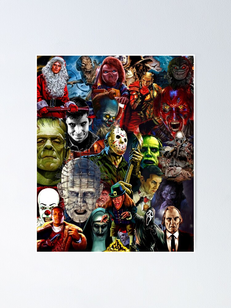 "Ultimate Collage Of Horror" Poster for Sale by David Hernandez | Redbubble
