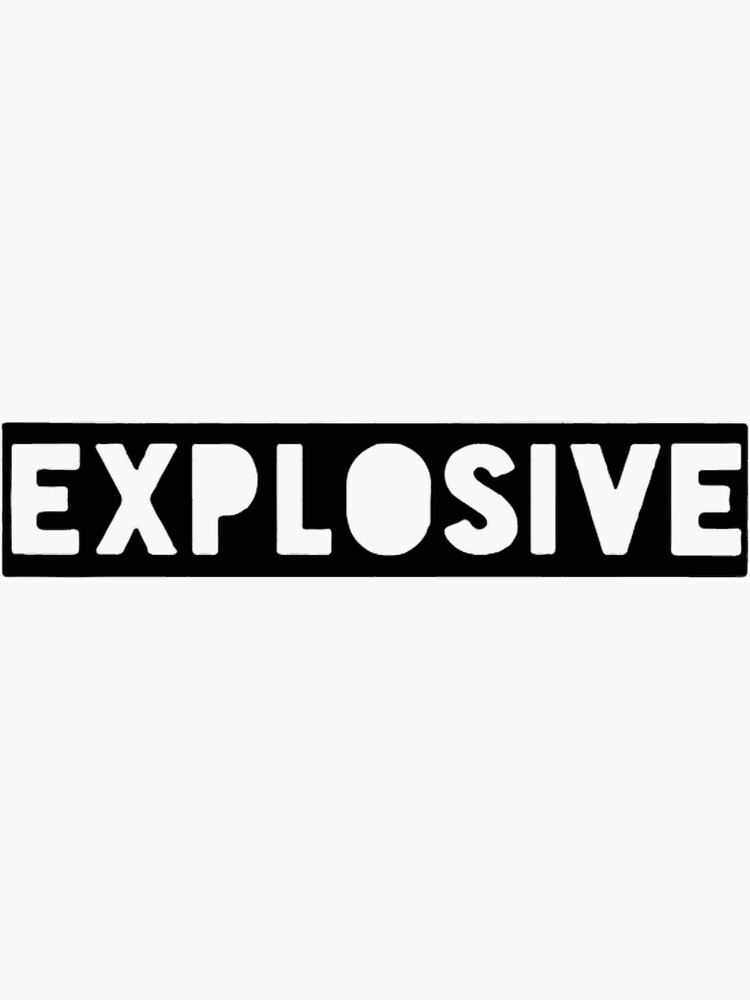 "EXPLOSIVE LOGO " Sticker for Sale by MableSporer | Redbubble