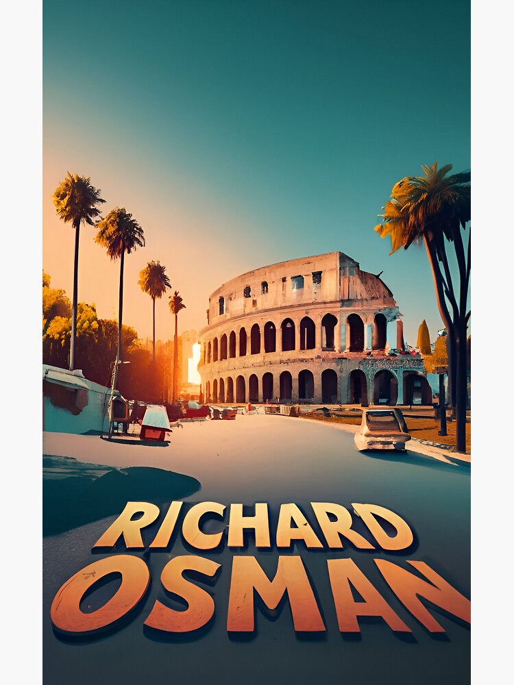 "Richard Osman " Sticker for Sale by Saturday Mart | Redbubble