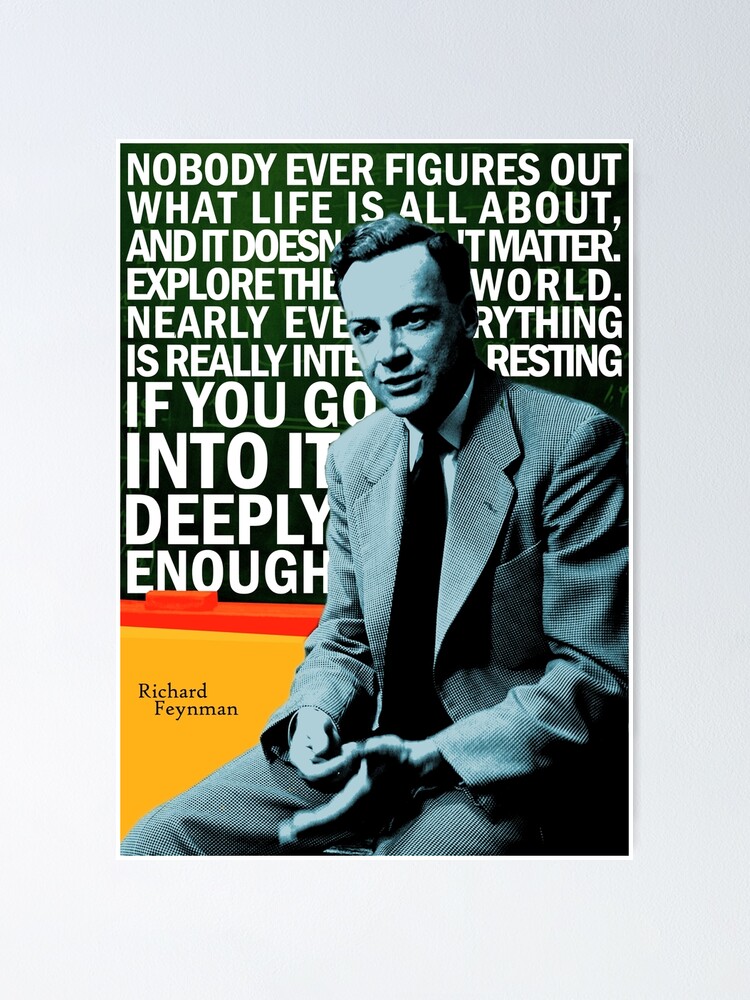 "Richard Feynman" Poster for Sale by pahleeloola | Redbubble