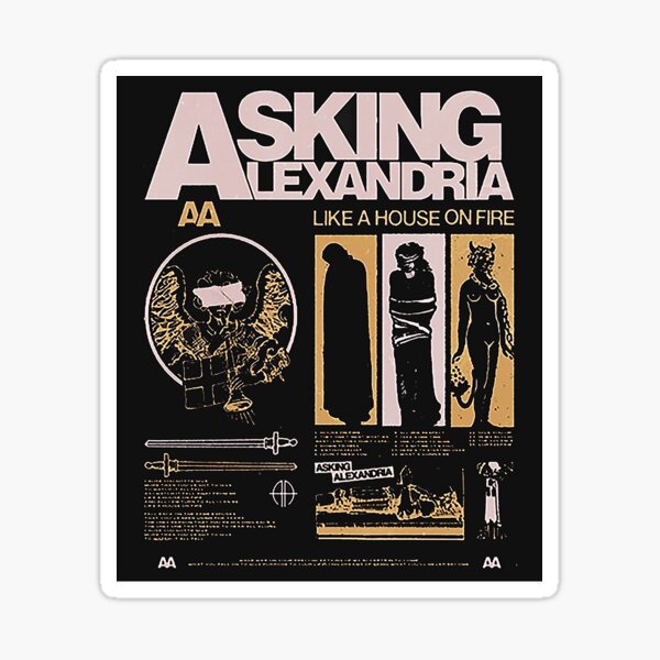 "Asking Alexandria" Sticker for Sale by marixyanaz | Redbubble