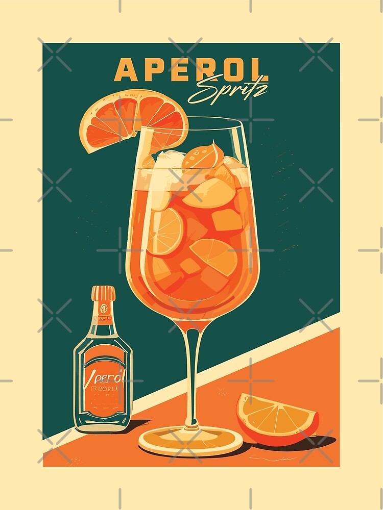 "Aperol Spritz Vintage Mid-Century Modern Poster" Photographic Print ...