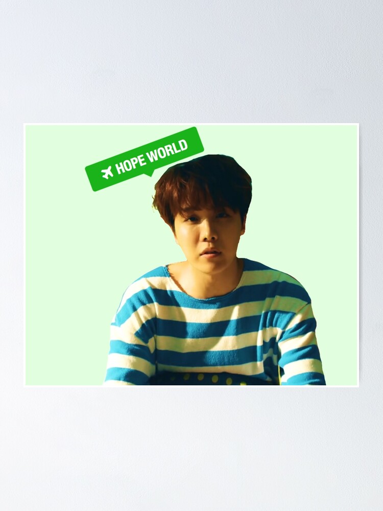 "j-hope HOPE WORLD" Poster by draweedraws | Redbubble