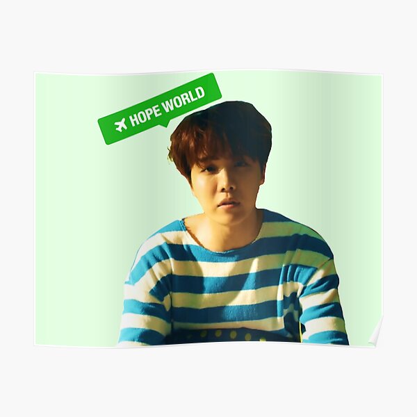 "j-hope HOPE WORLD" Poster by draweedraws | Redbubble