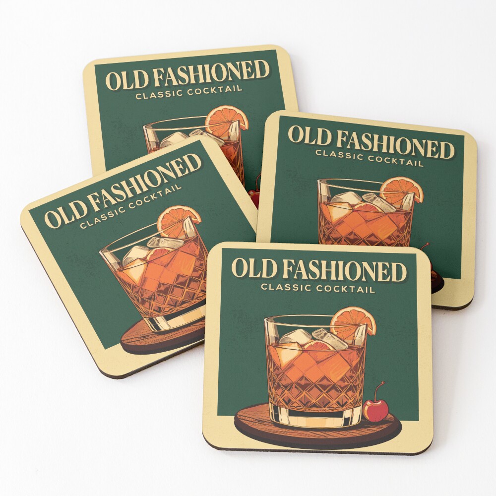 "Old Fashioned Cocktail Vintage Recipe Poster" Sticker for Sale by ...