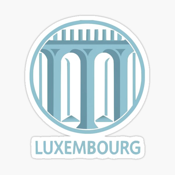 "Luxembourg Logo" Sticker for Sale by citysandculture | Redbubble