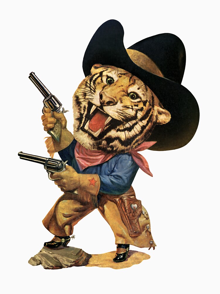 "Cowboy Tiger" T-shirt for Sale by TIGERRIFIC | Redbubble | tiger t ...