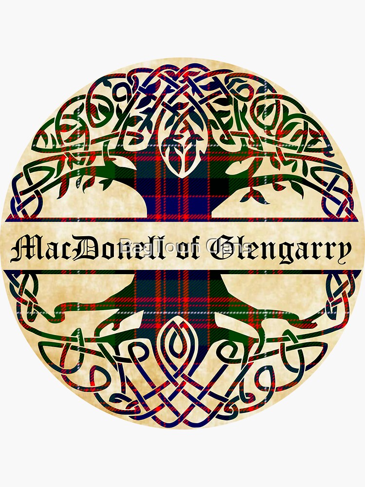 "MacDonell of Glengarry Tree of Life Clan Scottish Surname tartan ...