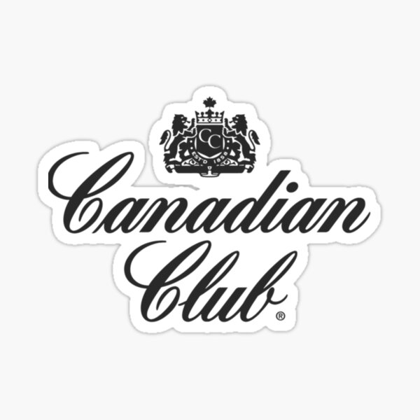 "CANADIAN CLUB WHISKEY logo" Sticker by MahaCairns | Redbubble