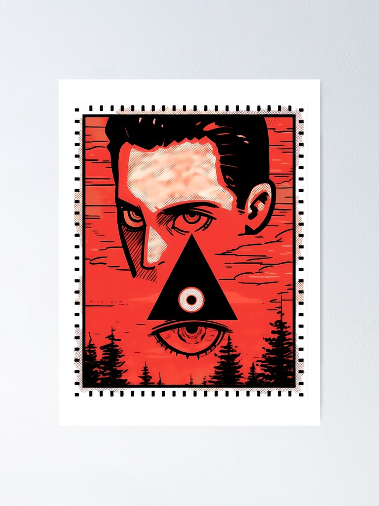 "Dystopian surrealist eye postal stamp- Futuristic " Poster for Sale by ...