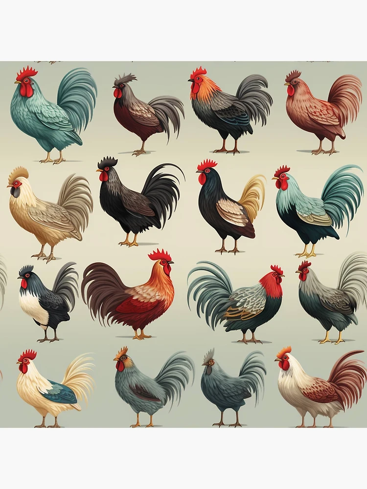 Vintage Chicken Breed Chart Limited Edition Art Print