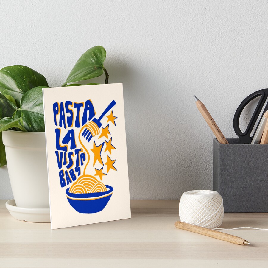 "Pasta La Vista Baby, Digital Print, pasta, Modern Kitchen Decor ...