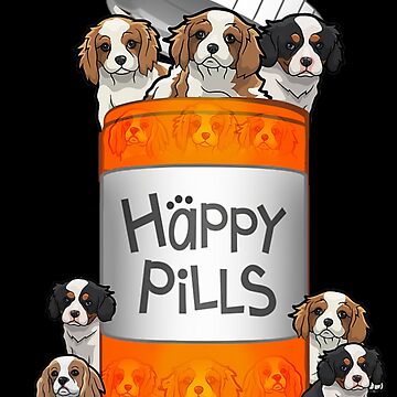 "Cavalier King Charles Spaniel Happy Pills" Sticker for Sale by BnAuken ...
