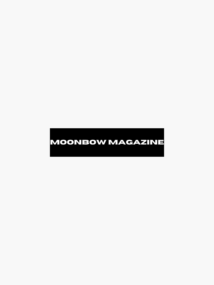 "Horizontal Text Logo" Sticker for Sale by moonbowmagazine | Redbubble