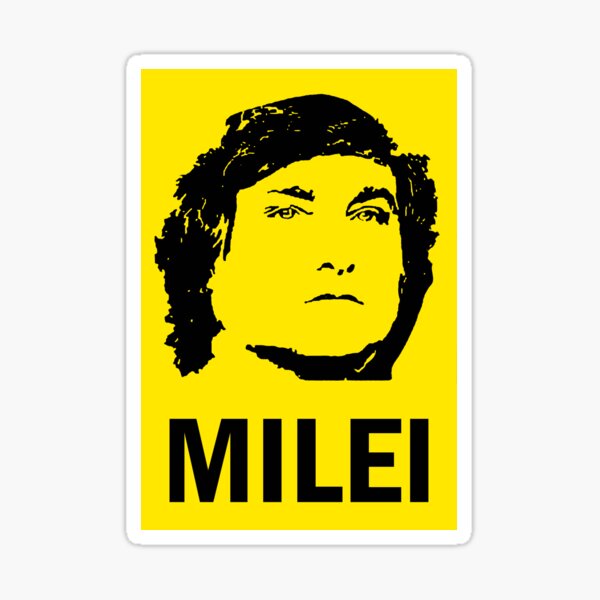 Pegatina con la obra «Milei Stencil» de LibertarioARG | Redbubble