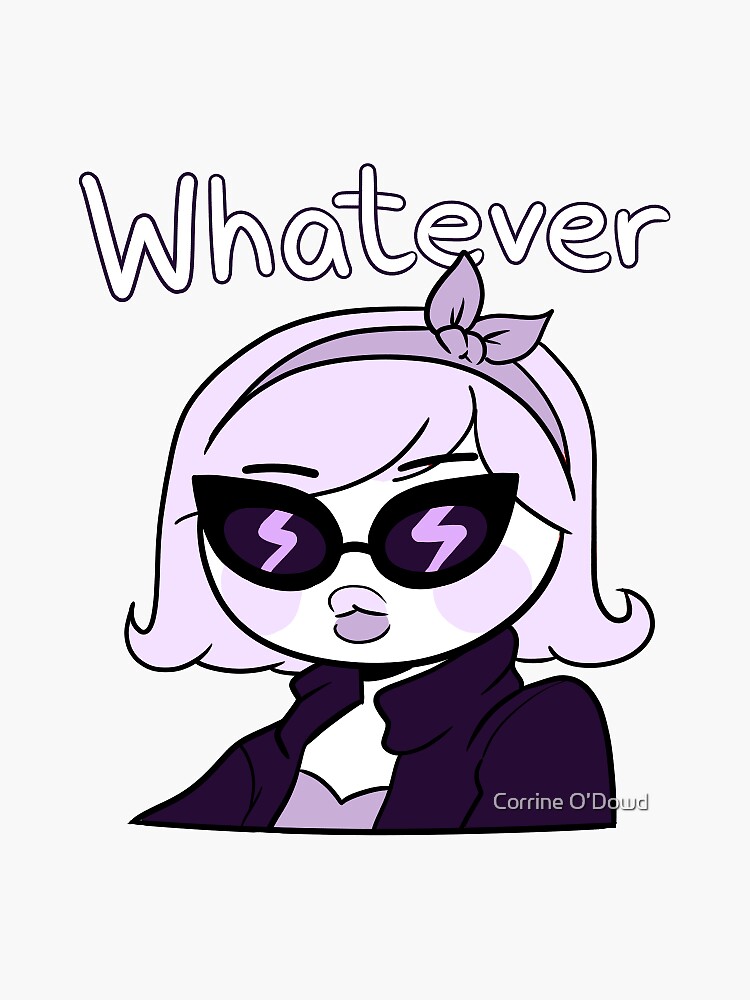 ""Whatever"" Sticker by iikwa | Redbubble