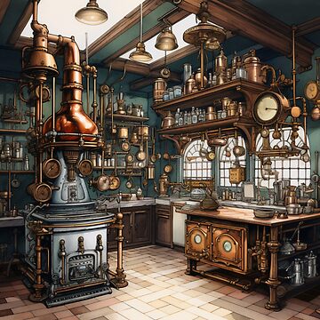 "Victorian Steampunk Kitchen Victorian Inspired Art " Art Print for ...
