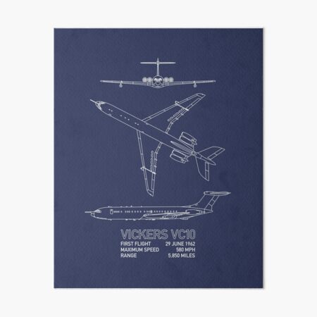 "Vickers VC10 British Military Fuel Tanker Plane Blueprints Infographic ...