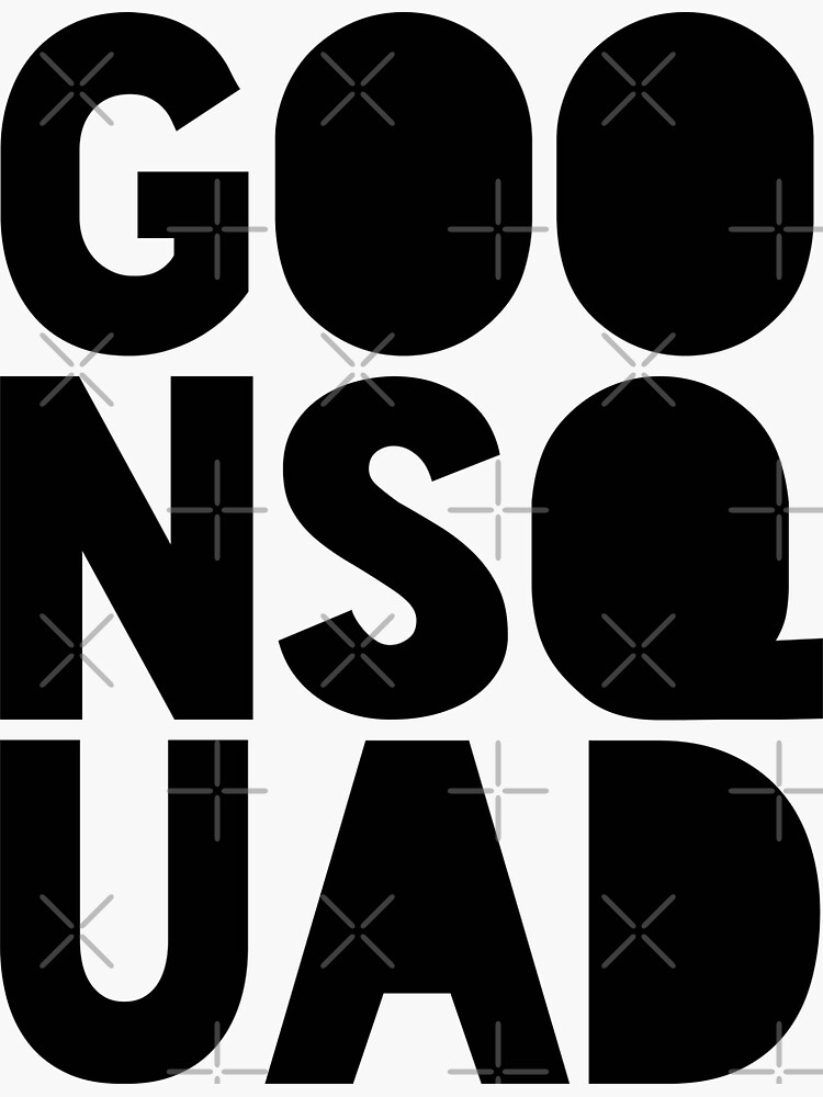 "GOON SQUAD (BLACK TEXT)" Sticker by Dripsha | Redbubble