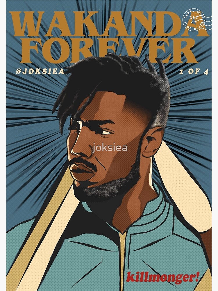 "Killmonger WAKANDA FOREVER Vintage Comic " Poster by joksiea | Redbubble
