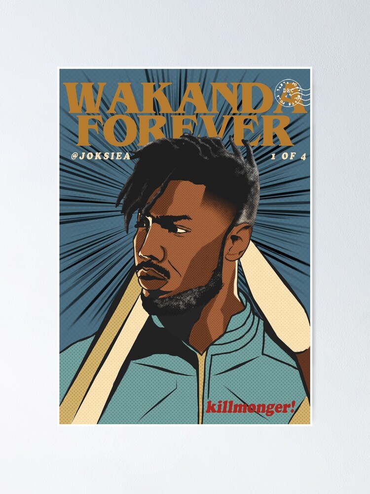 "Killmonger WAKANDA FOREVER Vintage Comic " Poster by joksiea | Redbubble
