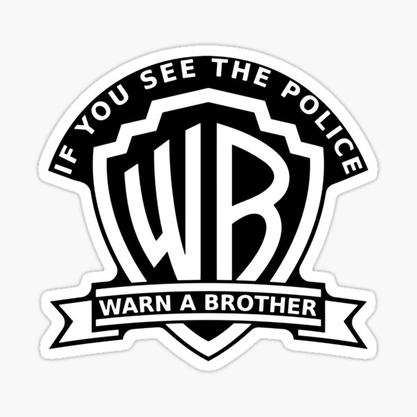 "if you see da police warn a brother funny" Sticker for Sale by ...