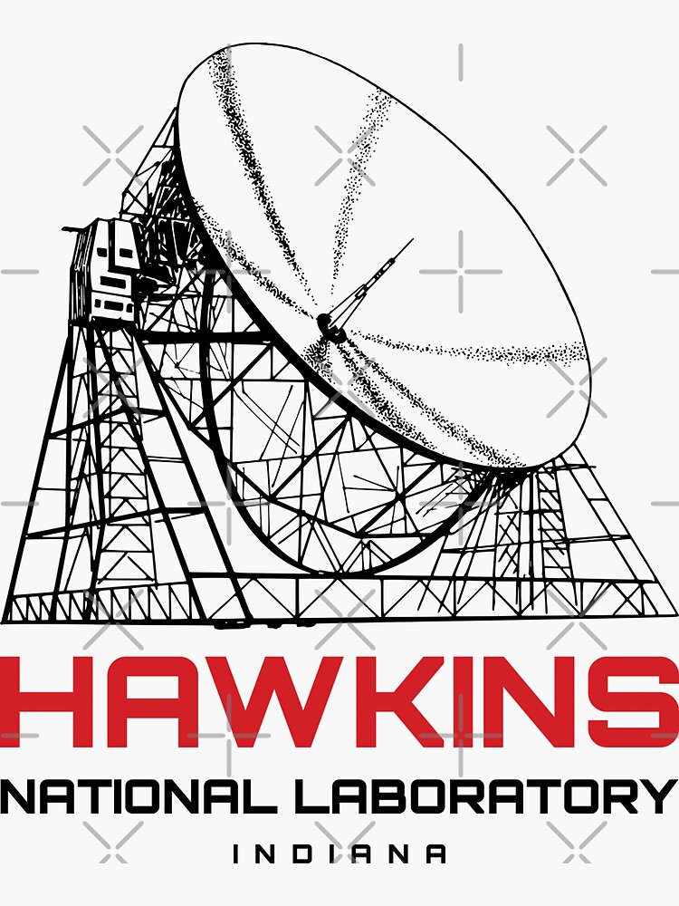 "Stranger Things Hawkins National Laboratory Indiana" Sticker for Sale ...