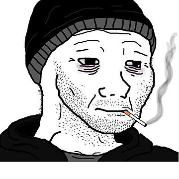 "Doomer Wojak Classic" Sticker for Sale by shanesgoaw | Redbubble