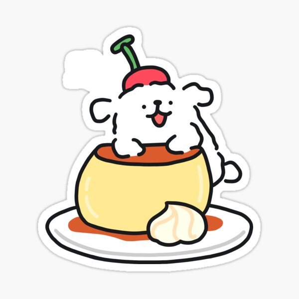 "Cute Line Puppy Maltese - Pudding" Sticker for Sale by charis-fung ...