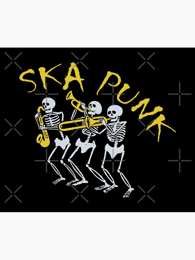 "Skeleton Ska Punk For Lyfe" Sticker for Sale by valiantblanch | Redbubble