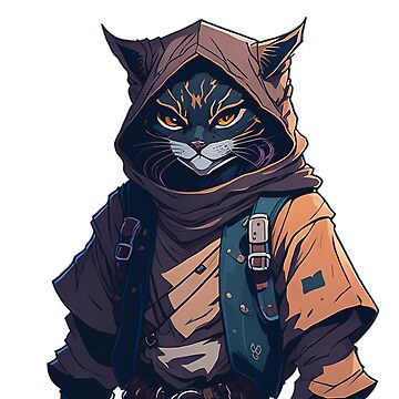"Japanese Samurai Catana Ninja Cat Art" Sticker for Sale by tharaka ...