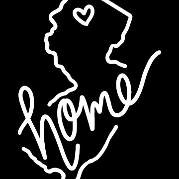 "Cute New Jersey Home State Outline" Sticker for Sale by cyrilm-athieu ...