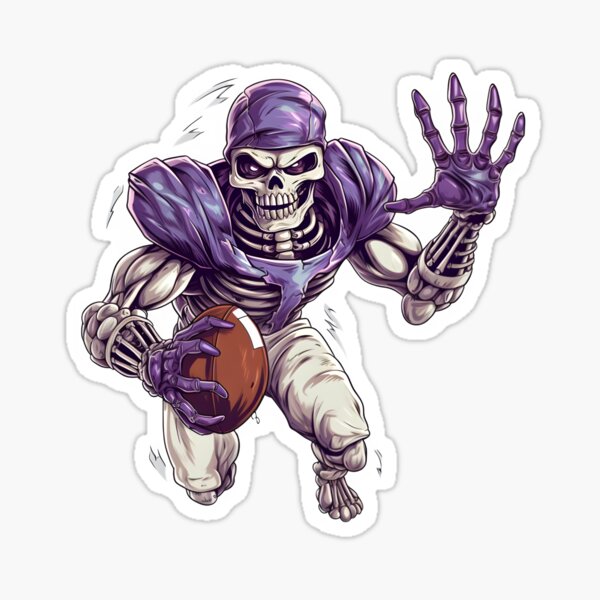 "Skeleton Football Player American Football" Sticker for Sale by ...