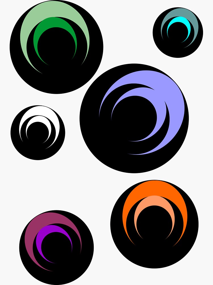 "Sharp Bubbles" Sticker by Rist | Redbubble