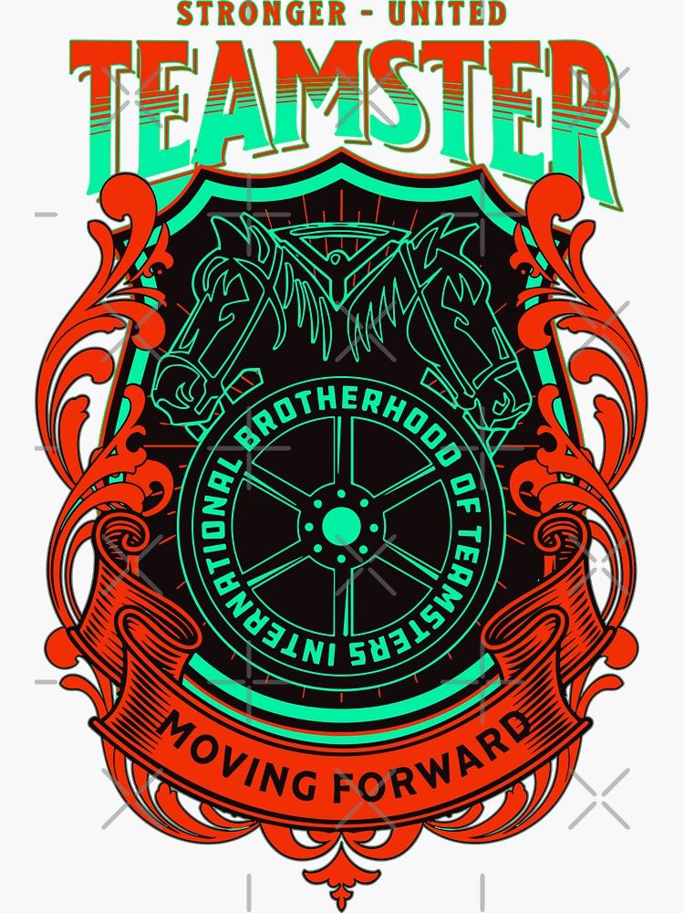 "Teamsters United Emblem: Moving Forward with Union Pride & Worker Unity" Sticker for Sale by ...