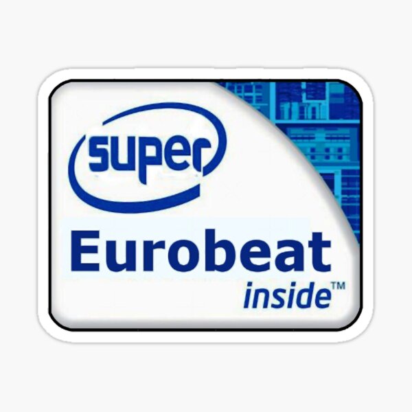 "Super Eurobeat inside" Sticker for Sale by kater-inaaust | Redbubble