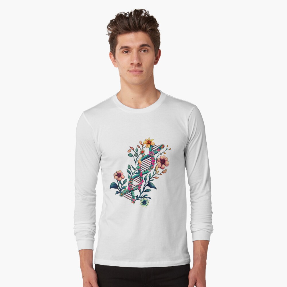 "Floral DNA Strand - In My DNA - Gold, Green, Pink Hues" Sticker for ...