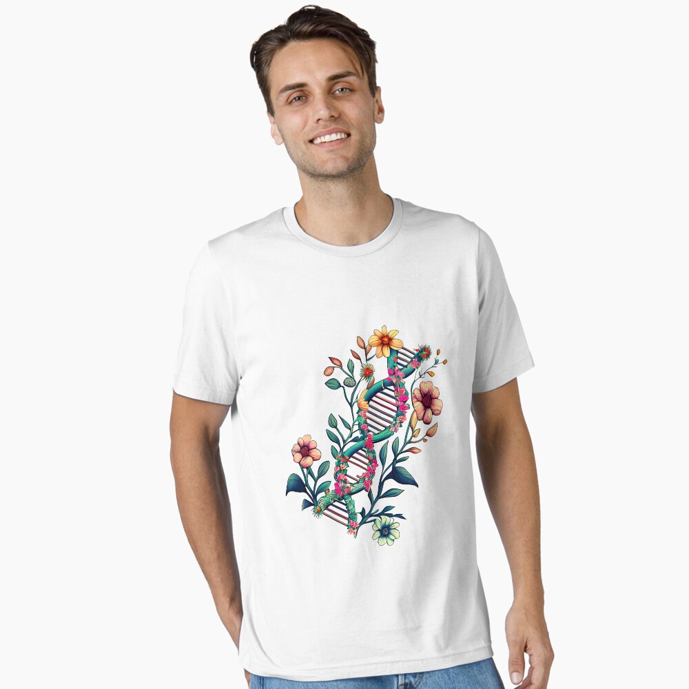 "Floral DNA Strand - In My DNA - Gold, Green, Pink Hues" Sticker for ...