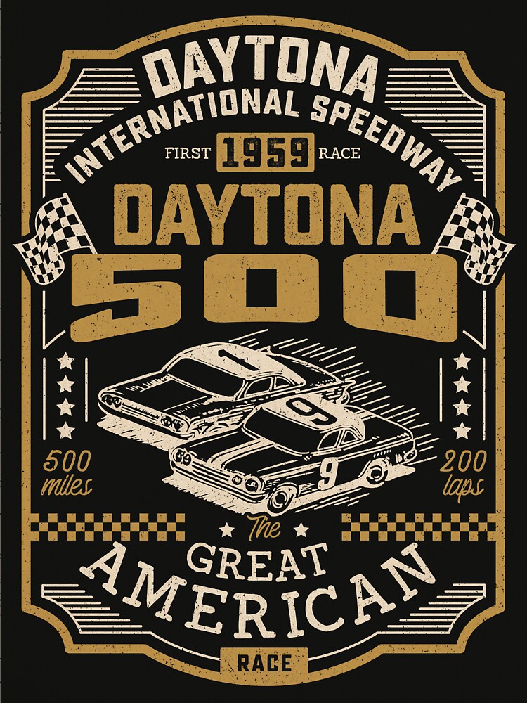 "Vintage Daytona 500 Commemorative Poster" Sticker for Sale by ...