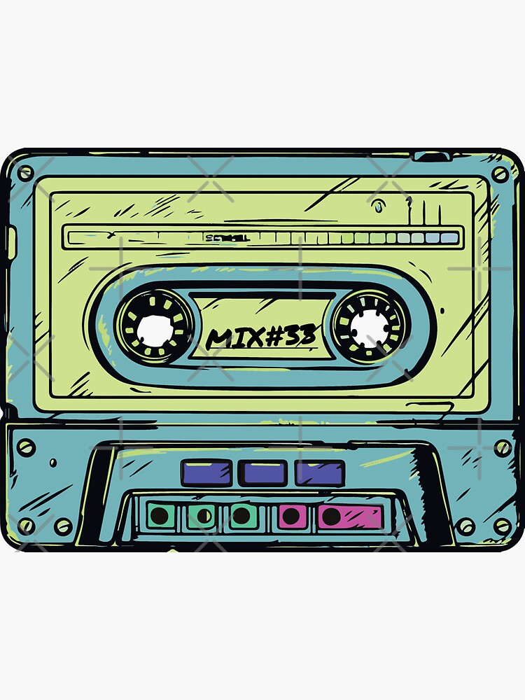 "Nostalgia Cyberpunk MixTape" Sticker for Sale by paz-arcana | Redbubble