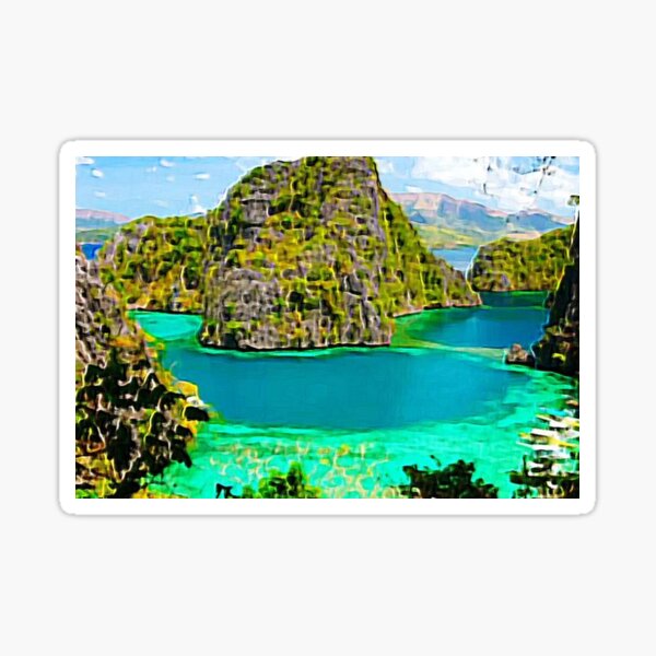 "Palawan Textured Art" Sticker for Sale by colored-shadows | Redbubble