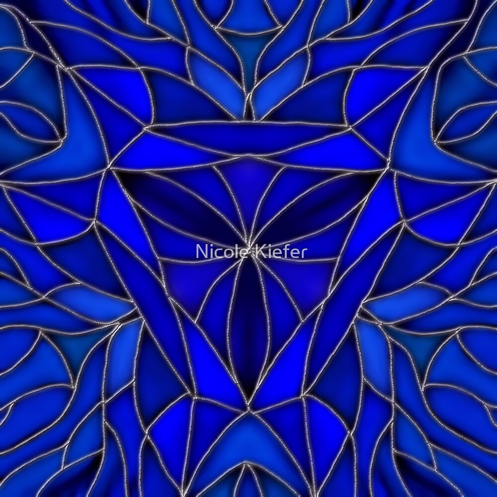 "Blue glass window design" by Nicole Kiefer | Redbubble