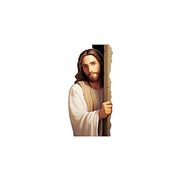 "jesus is watching meme" Sticker for Sale by Nice En | Redbubble