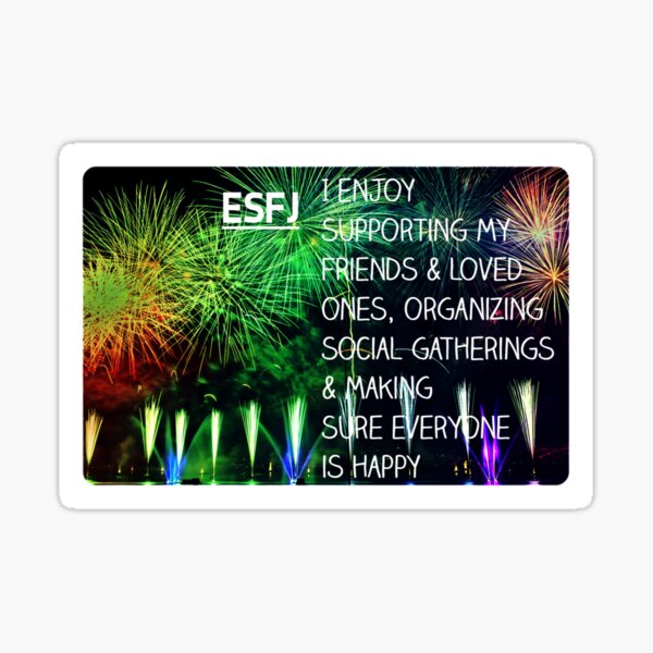 "ESFJ" Sticker by wearanytype | Redbubble
